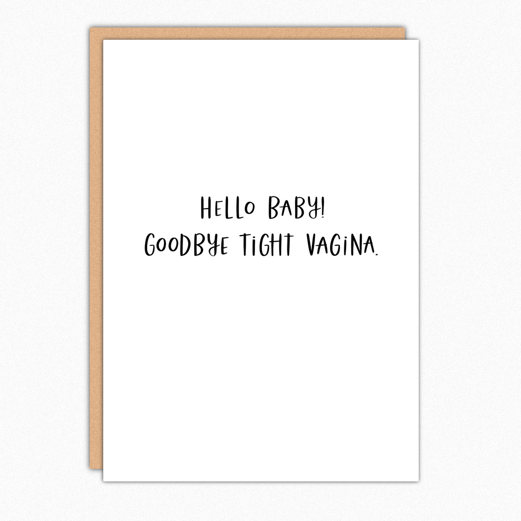 Pregnancy Announcement Card To Husband Hello Baby Goodbye Tight Vagina ...