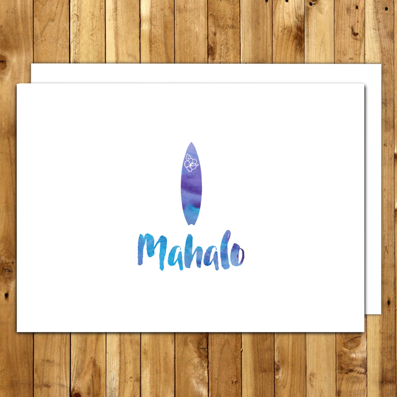 Thank You Card. Mahalo Cards. Hawaii. Mahalo Thank You Cards Set – In A ...